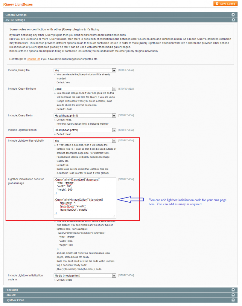 How To Use Jquery Lightboxes Extension For Cms Pages Static Blocks Magepsychos Magento